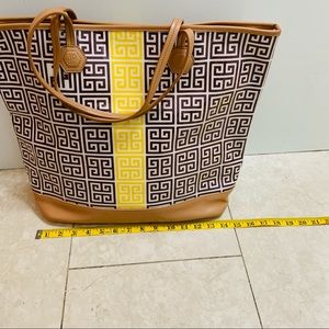 Jonathan Adler | Bags | Nwot Jonathan Adler Large Tote Brown Yellow ...